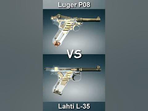 German Luger P08 vs Finnish Lahti L-35 #shorts - YouTube