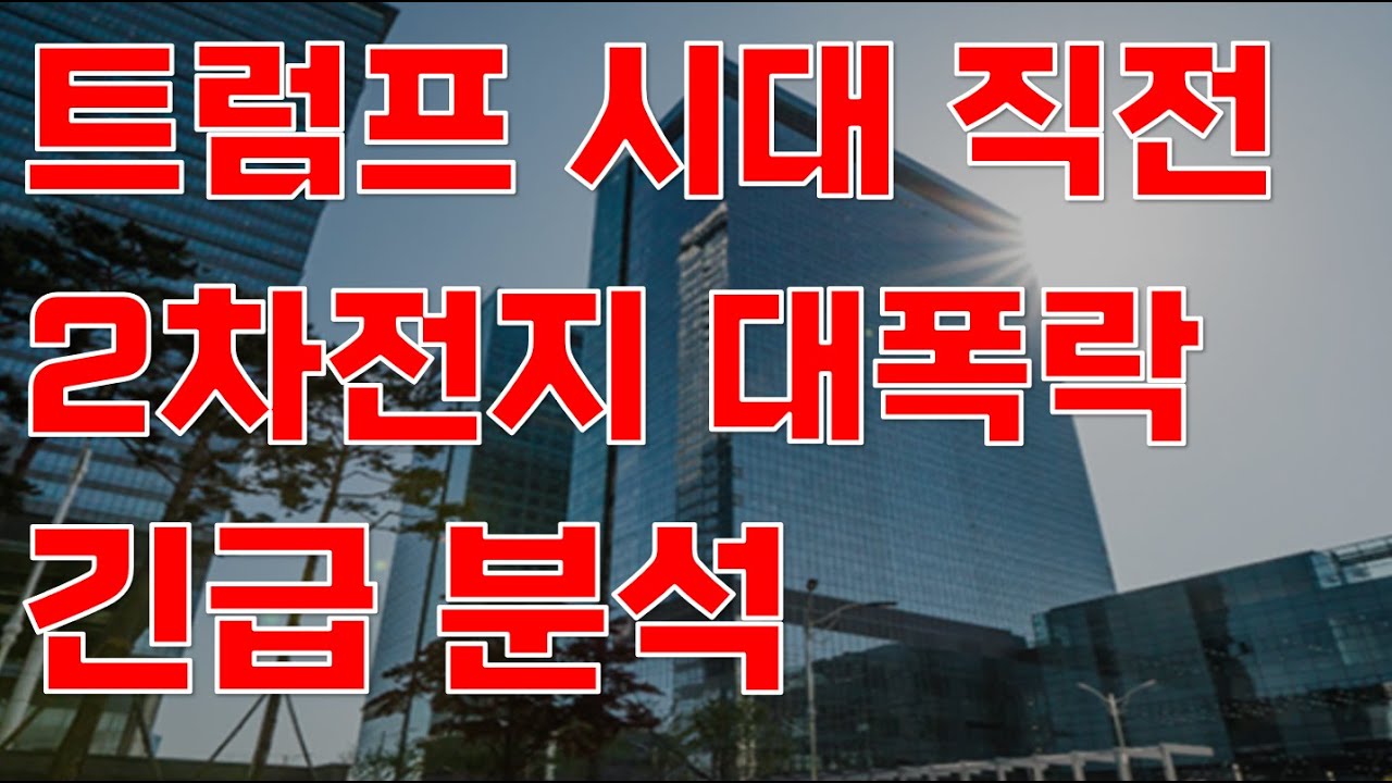 상한가 트럼프 시대 직전 2차전지 대폭락 긴급분석 2차전지관련주 에코프로비엠 주식전망 엘앤에프 포스코홀딩스 11