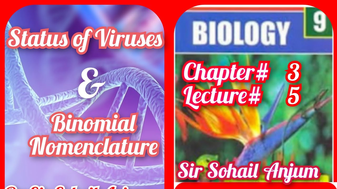 9th Biology|Chapter 3|Lecture5|Status of Viruses & Binomial ...