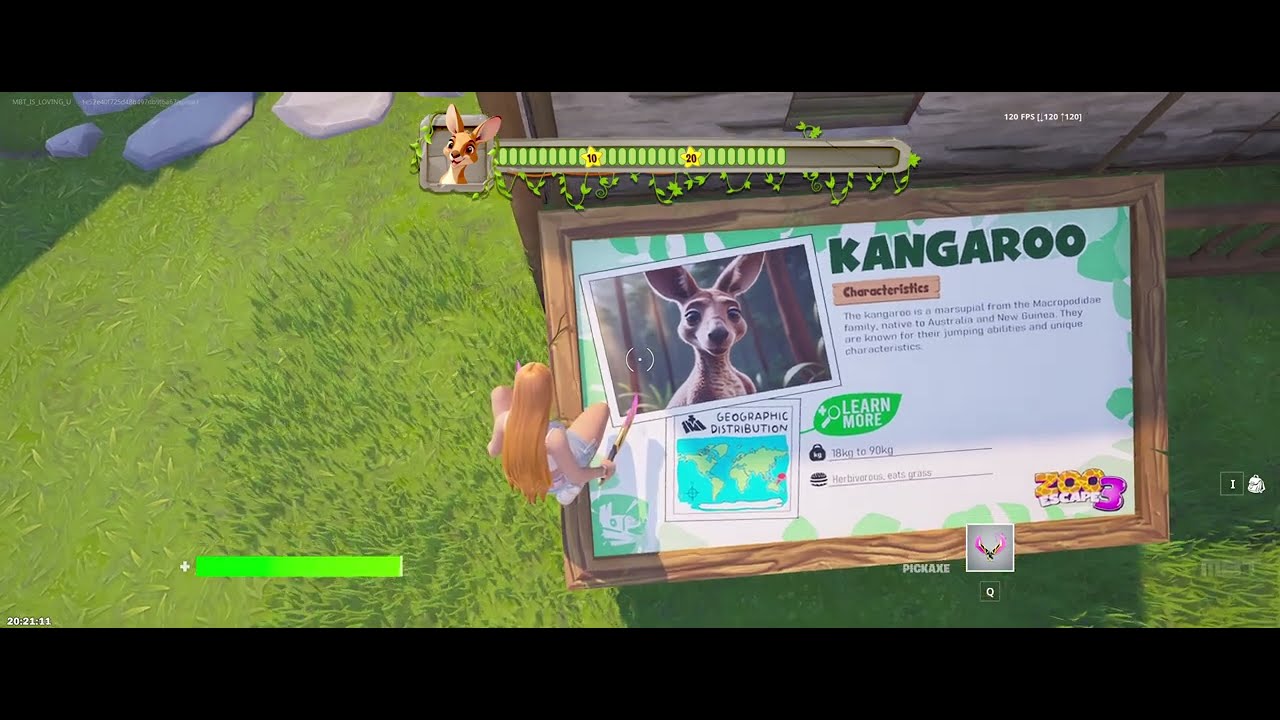 FORTNITE ZOO ESCAPE 3 🐊 30 OF 40 KANGAROO MAP CODE: 0754-0155-3220 ...