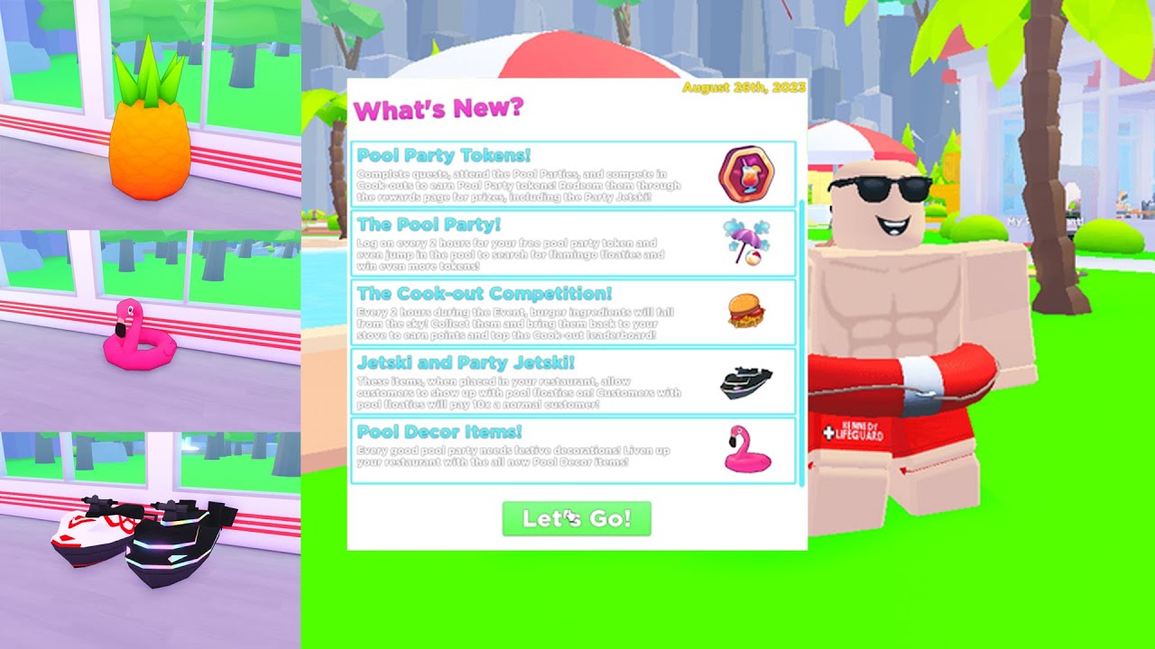 *NEW* POOL PARTY UPDATE IN ROBLOX MY RESTAURANT! (NEW EVENT, TOKENS ...