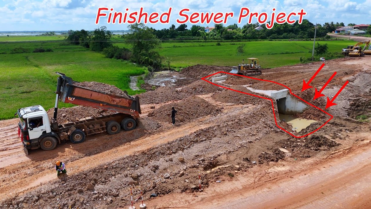 Finished Sewer Project! Complete 100% Pouring Soils & Solve Some ...