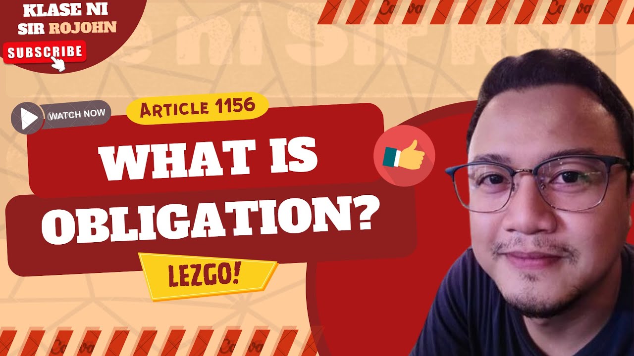 Article 1156 - What is Obligation? - YouTube