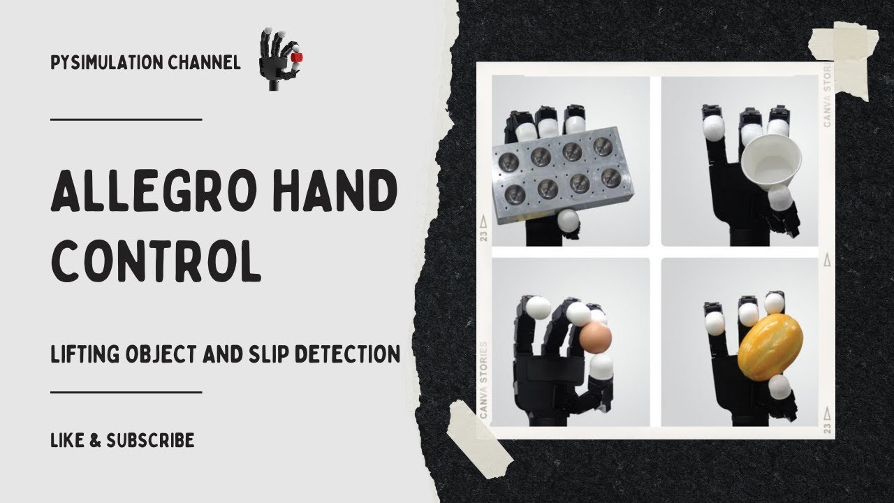Allegro Hand Control || Pybullet || Robotics - YouTube