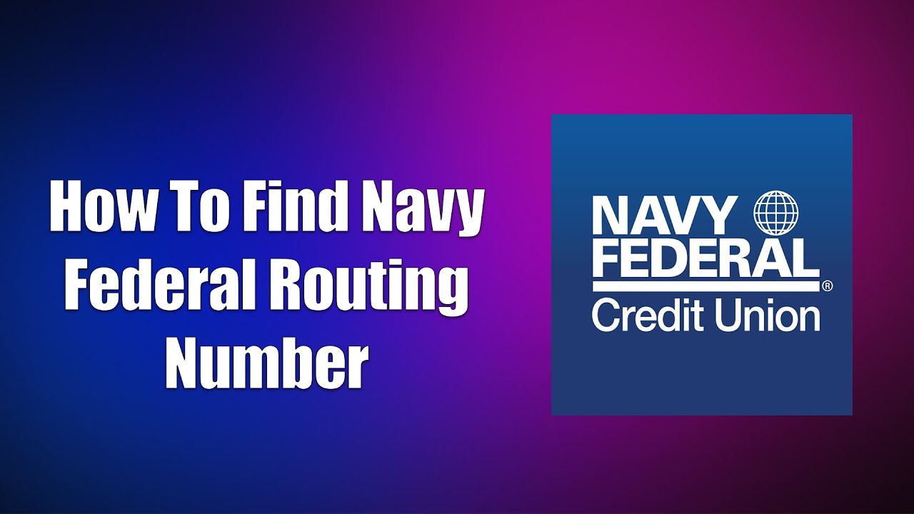 How To Find Navy Federal Routing Number - YouTube