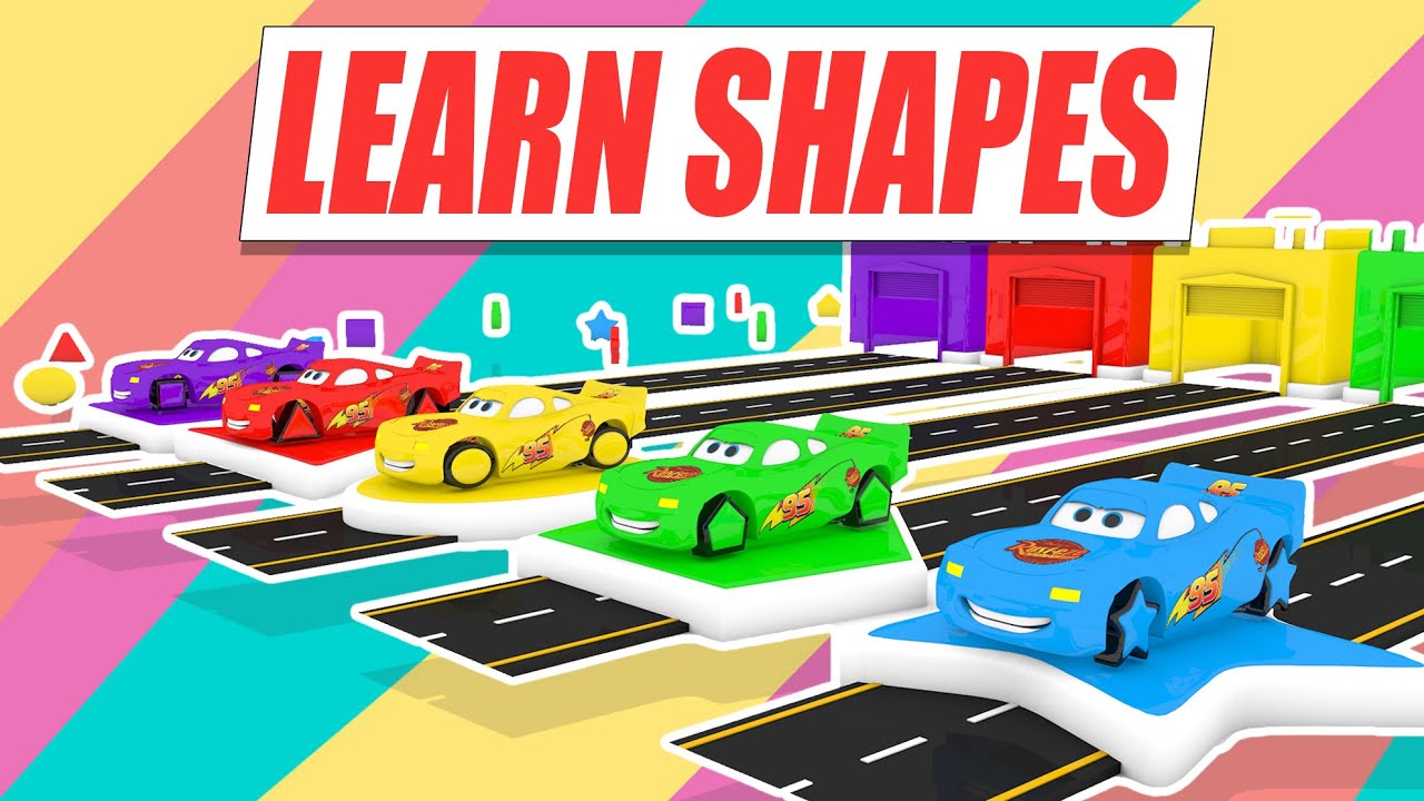Learn Shapes Cars McQueen Assembly Pentagon Tyre, Learn Colors with ...