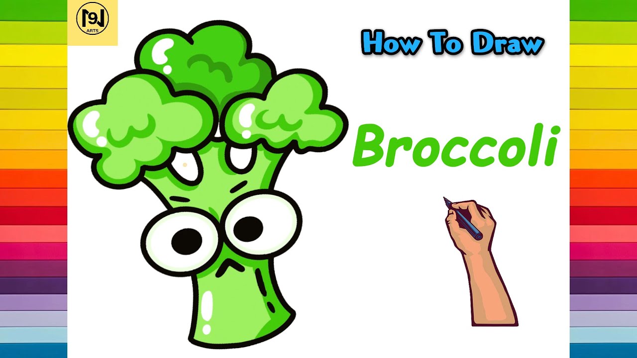 How to draw a Funny Broccoli | No.9 ARTS - YouTube
