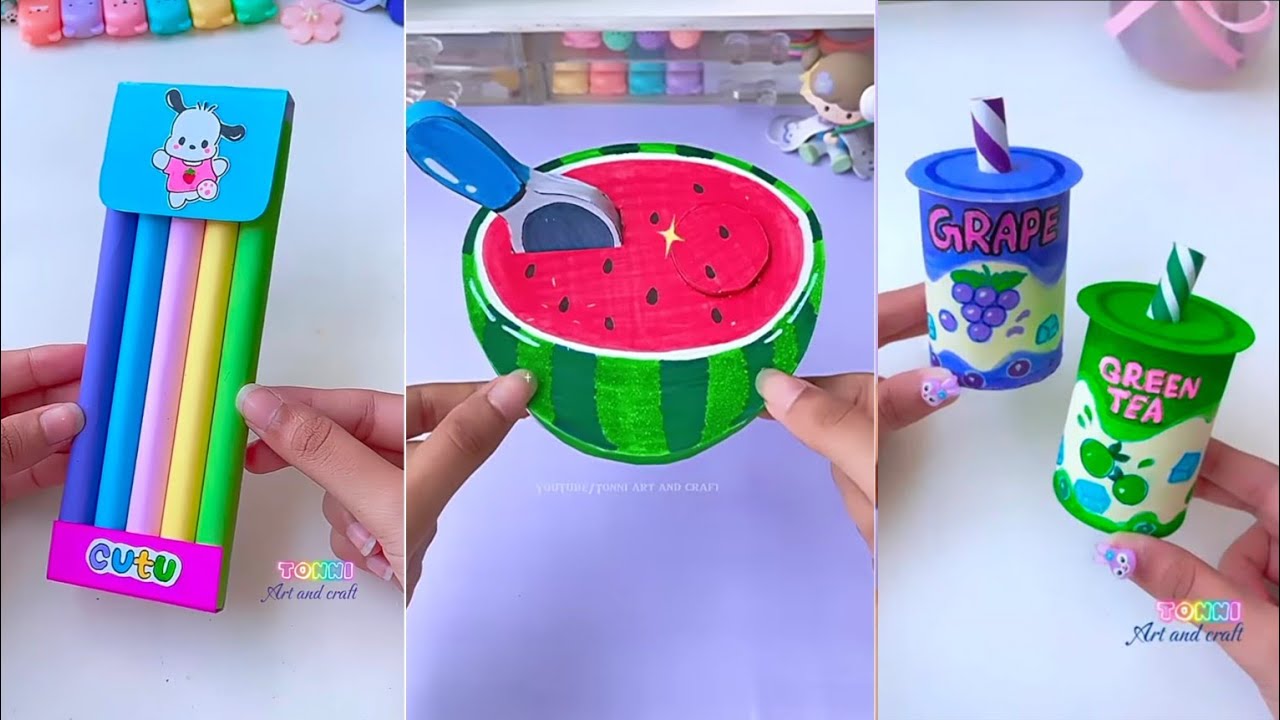 Easy craft ideas/ miniature crafts/DIY/ school projects/Elin Crafter #craft #diy#easy - YouTube