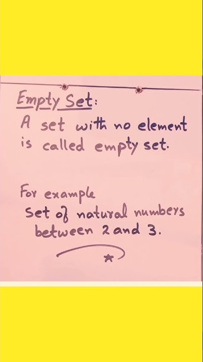 What is Empty set|Empty set definition|House of Mathematics - YouTube