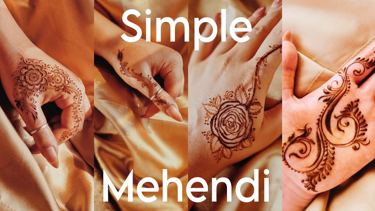 Very beautiful Simple mehendi designs l Stylish Back and Front hand ...