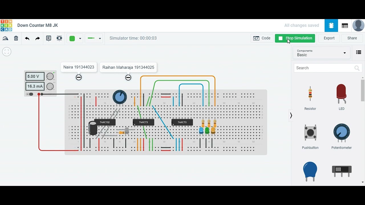 Down Counter Asinkron Modulo 8 - YouTube
