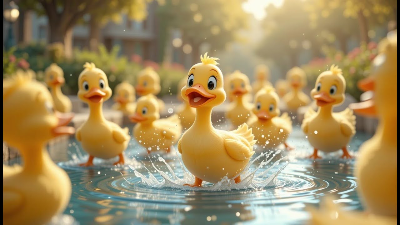 The Bouncing Little Ducks Go Quack Quack Quack | Duck Song for Kids ...