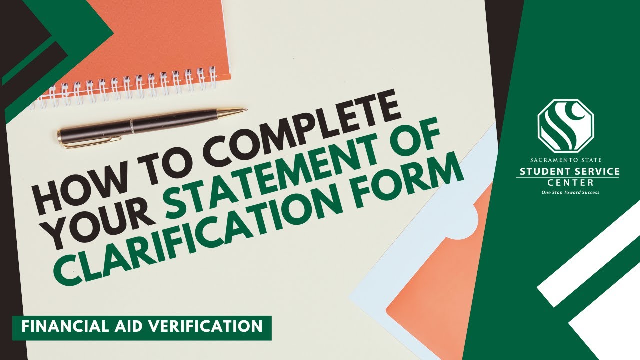 How To Complete: Statement of Clarification Form - YouTube