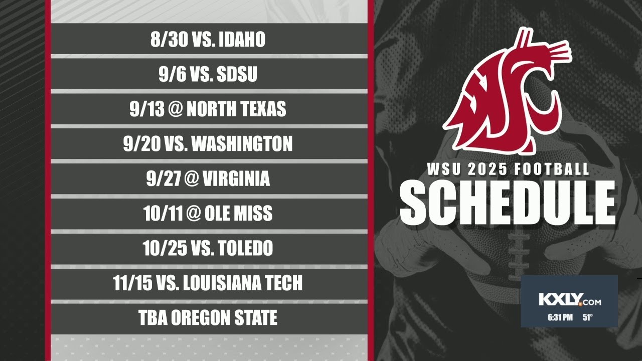 WSU 2025 football schedule - YouTube