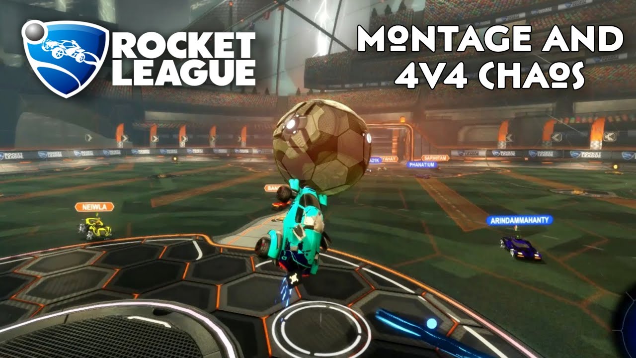 ROCKET LEAGUE MONTAGE & 4v4 CHAOS GAMEPLAY [1080p 60fps] - YouTube
