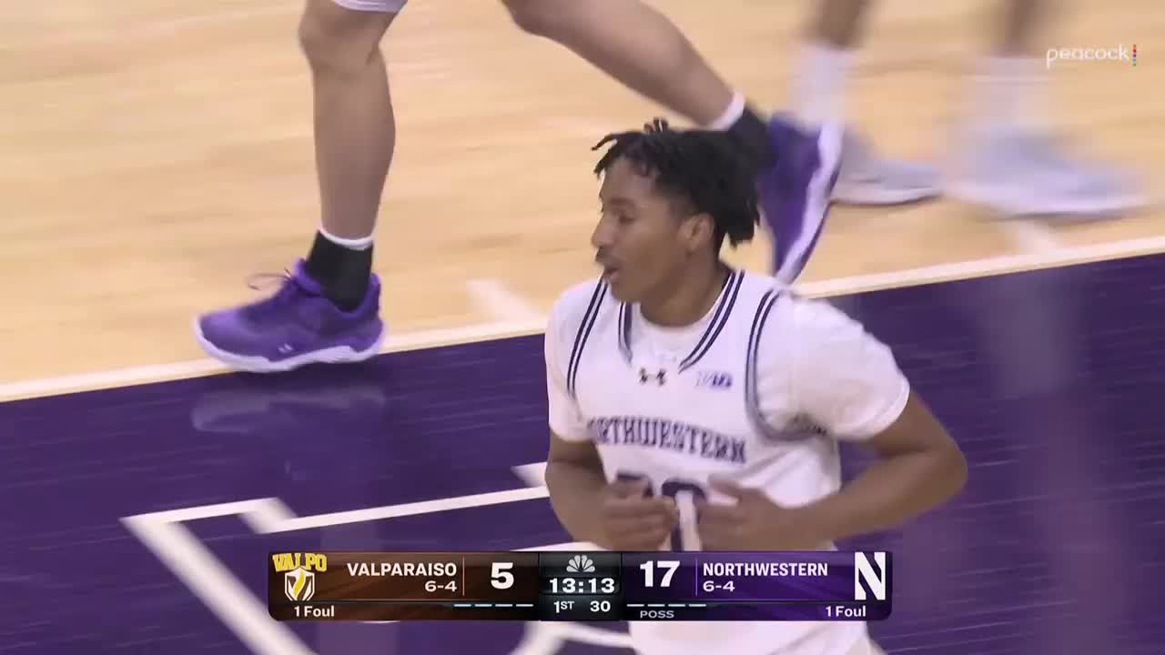 Justin Mullins ONE-HAND SLAM vs. Valparaiso | Northwestern Basketball ...