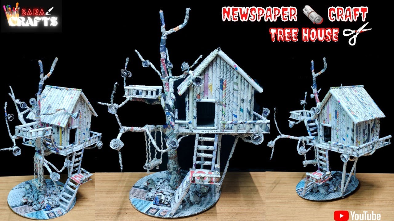 How To Make A Paper Tree House 4 Ways To Make A Paper Tree For Kids
