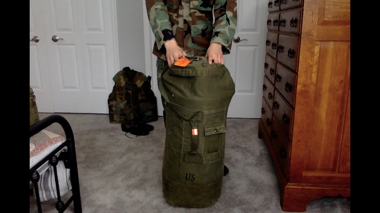 Packing a duffle bag 1980s - 1990s - YouTube