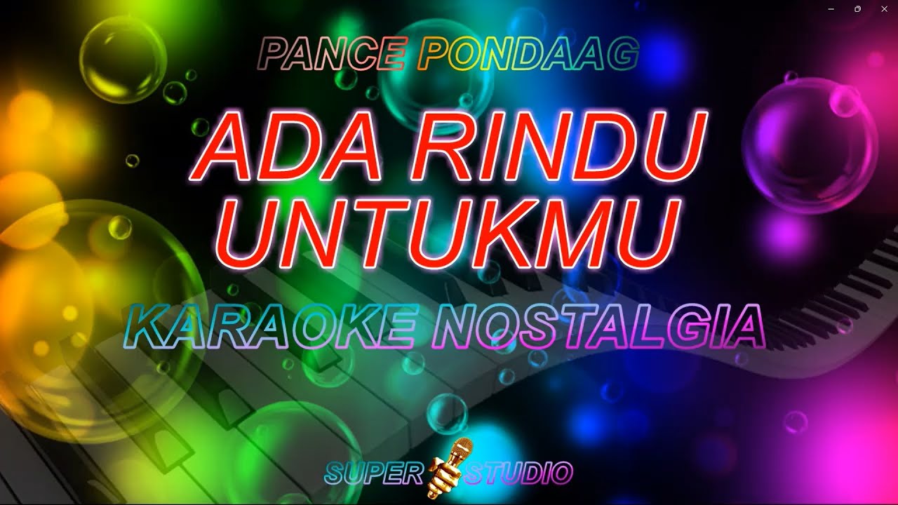 Ada Rindu Untukmu Karaoke Super Studio - YouTube
