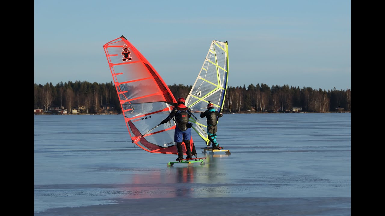 Ice windsurfing in Jan 2025 - YouTube