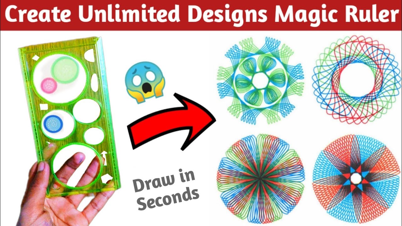 Making Flowers Designs with SPIROGRAPH RULER is at Another Level - YouTube