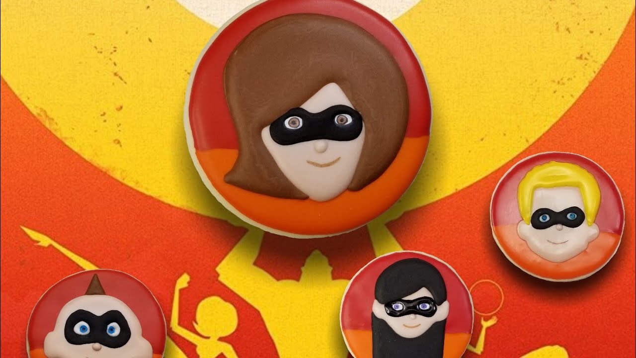 The Incredibles 2 - Elastigirl Sugar Cookie (How to) - YouTube