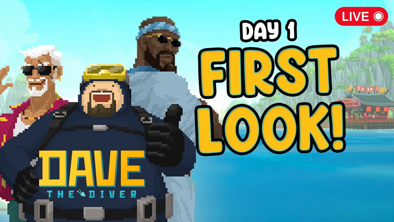 Fishing Sim & Sushi Shop Manager - First Look! | DAVE THE DIVER | Live ...