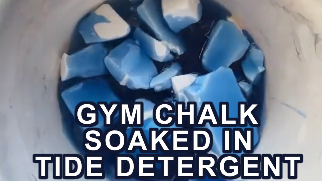 GYM CHALK SOAKED IN TIDE DETERGENT | TIDE SOUP - YouTube