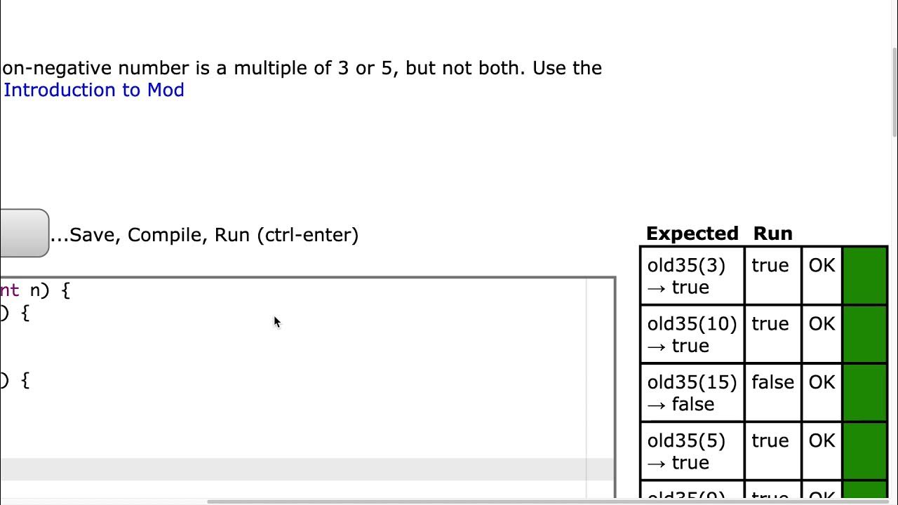 CodingBat Logic1 Old35 - YouTube