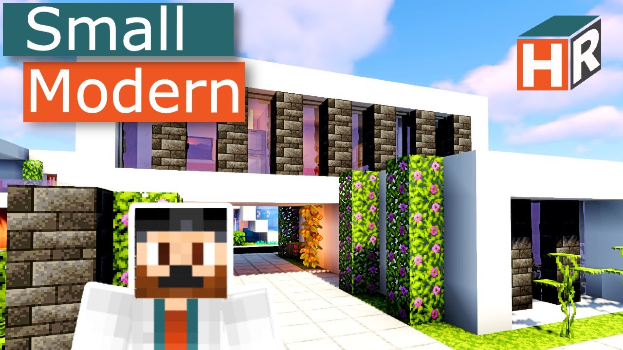 Small Modern One Chunk house | Minecraft Tutorial Let's Build - YouTube