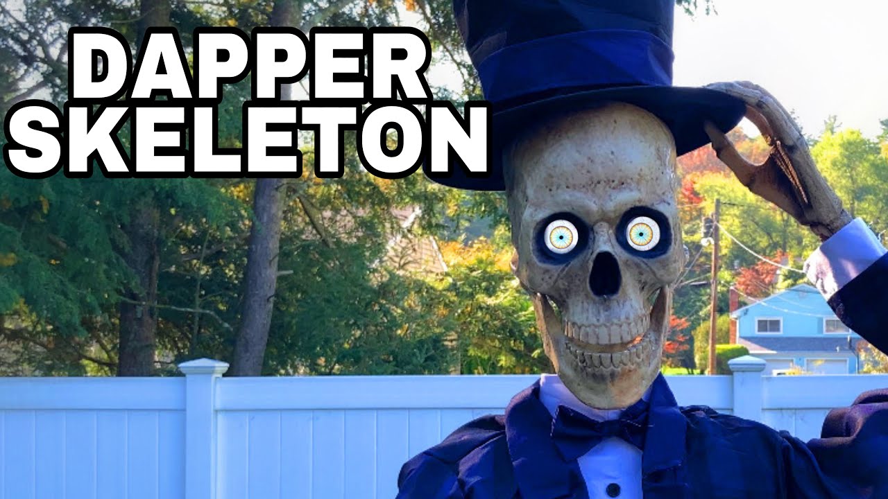 Dapper Skeleton Halloween Animatronic Unboxing, Setup and Review - YouTube