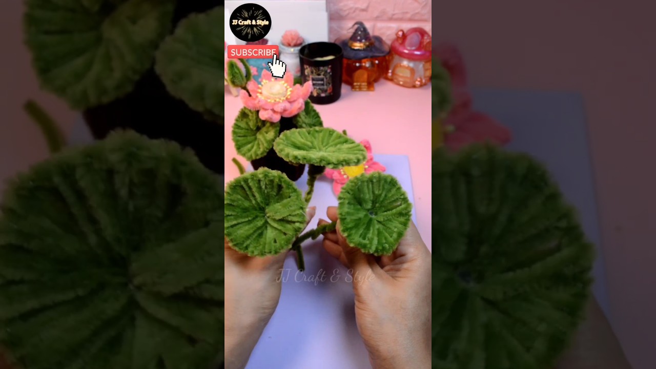 Pipe Cleaners Lotus Leave | Chenille stems flower #shorts # ...