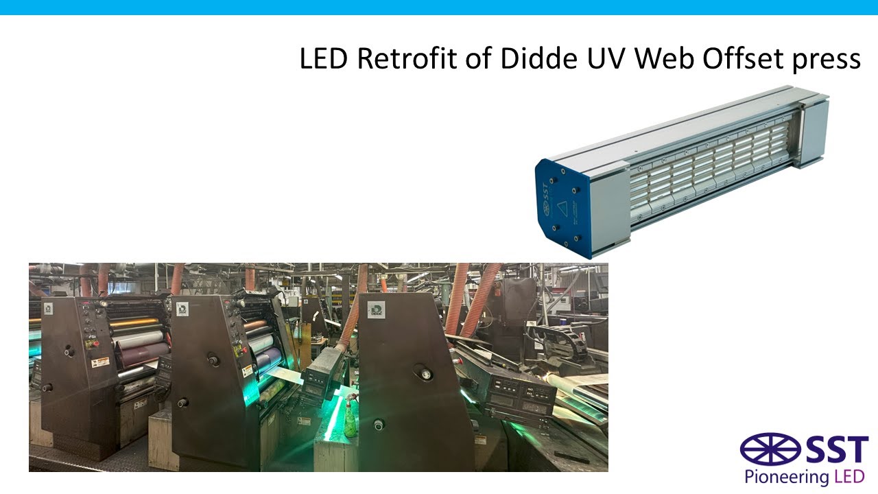 Offset Web Press Retrofit from UV to SST LED Case Study - YouTube