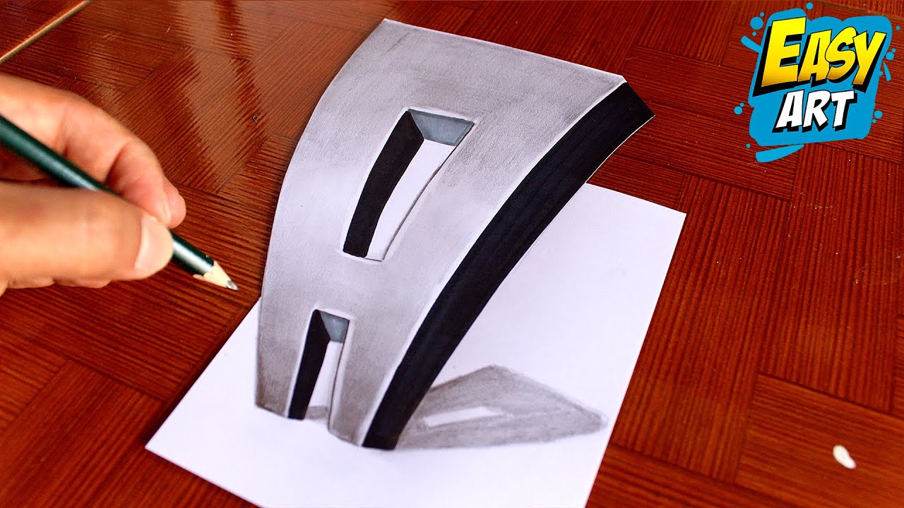🔴 Como Dibujar La LETRA A 3D Volumen Paso a paso -Curso Online 3D ...