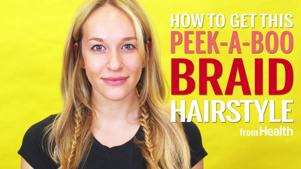 How To Get This Peek-a-boo Braid Hairstyle | Health - YouTube