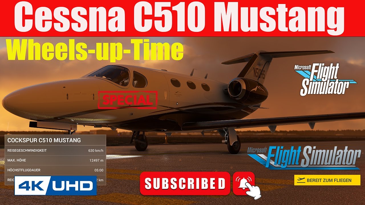 Cockspur - Cessna C510 Mustang - MSFS 2020 - 4KUHD - Start und Landung ...