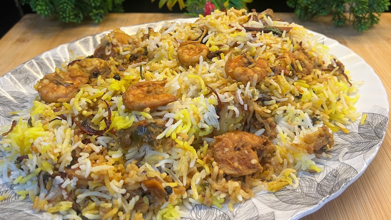 Jhinga Biryani Recipe | Amazing Recipe of Prawns biryani | Khushboo se ...