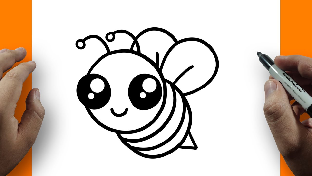 Cómo Dibujar una Abeja para Niños Paso a Paso FÁCIL - YouTube