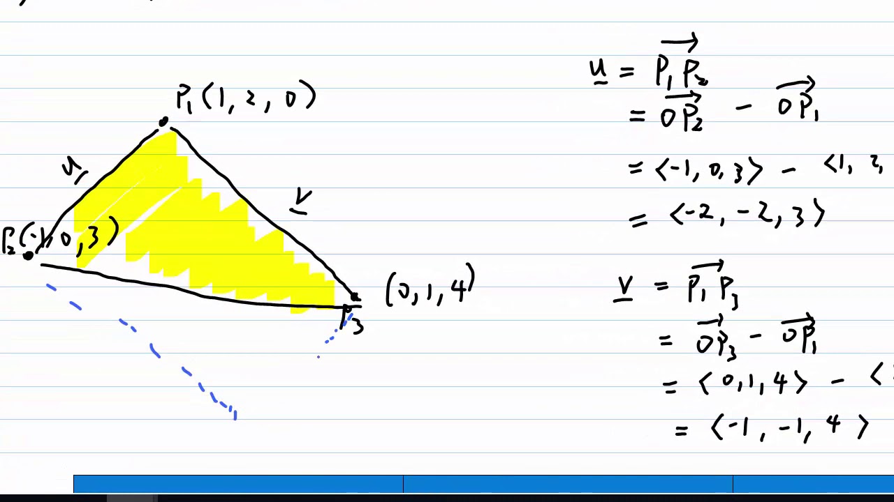 Example 20 Area of Triangle in space - YouTube