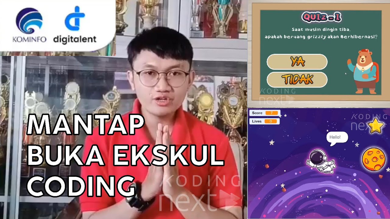 Koding Next x Kominfo: Guru SD berhasil buat Game Kuis - YouTube