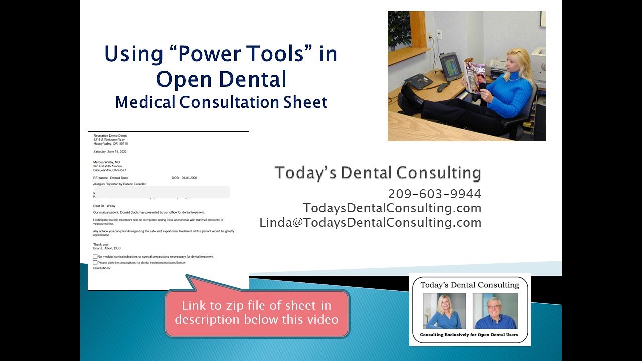 Open Dental Medical Consultation Sheet Version 2 - YouTube