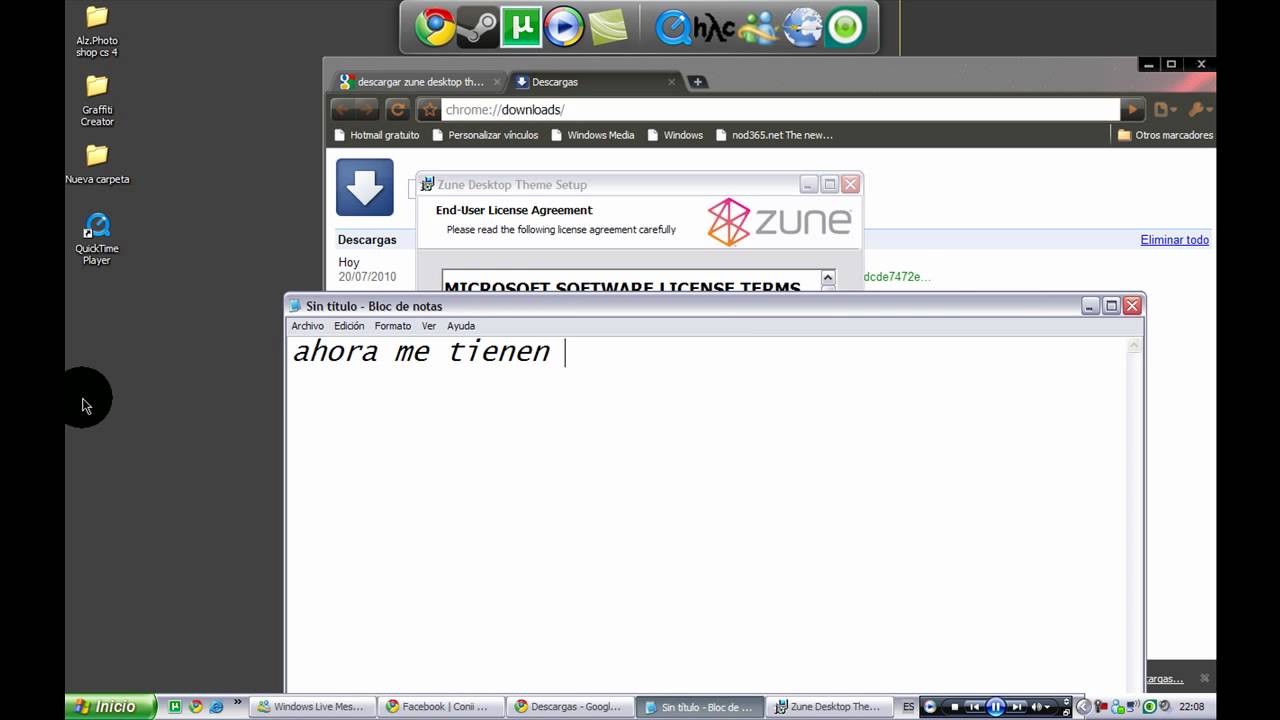 Descargar Zune Desktop Theme Para Windows XP - YouTube