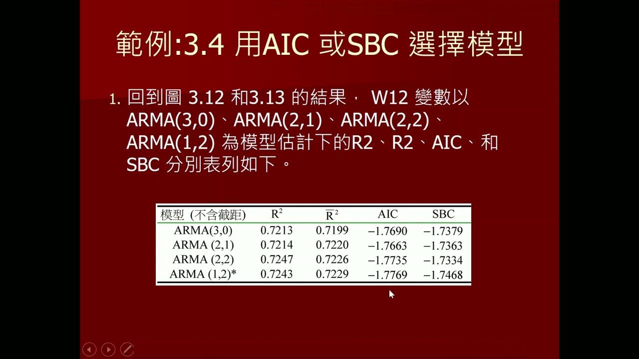 TSA ch3.3a 如何選擇模型：AIC、BIC (17m) - YouTube