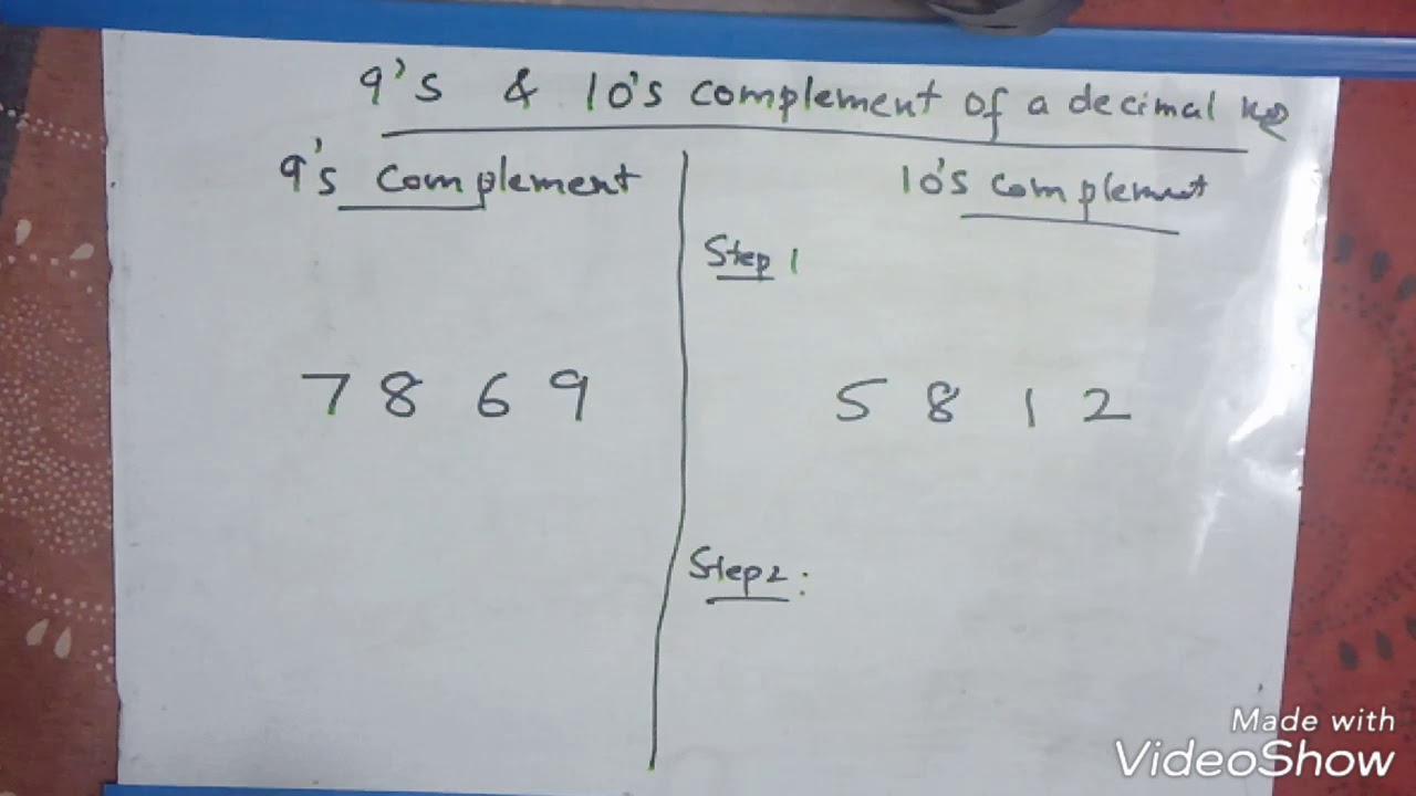 How To Find 9s And 10s Complement Of A Given Number YouTube how-to-find-9s-and-10s-complement-of-a-given-number-youtube