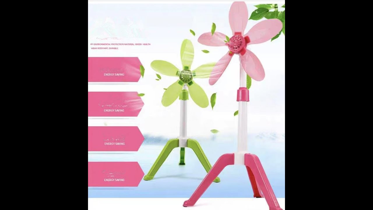 5 Five Blades Stand Fan Floor Fan Retractable Electric Fan Quiet and ...