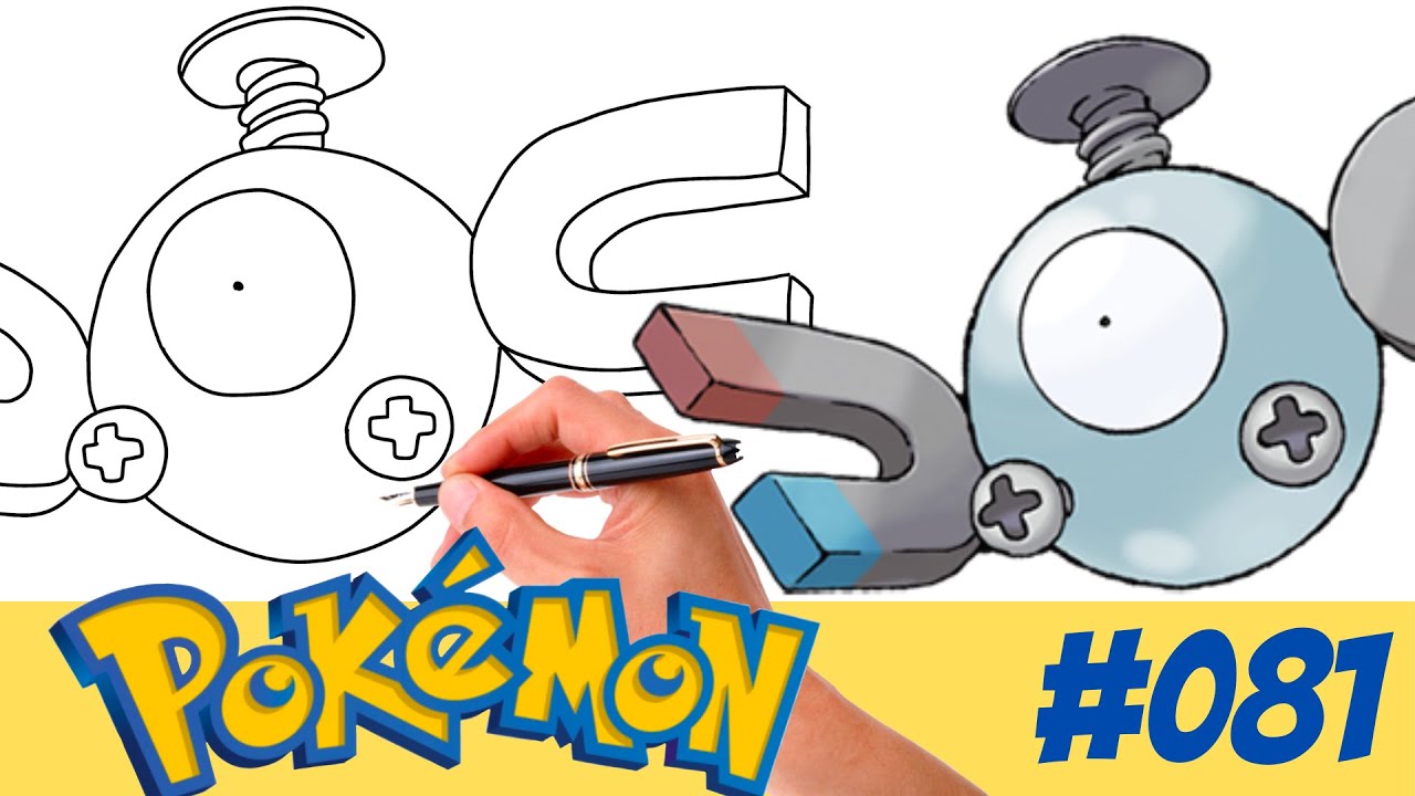 Cómo dibujar MAGNEMITE POKEMON #081 | FÁCIL | Generación 1 - YouTube
