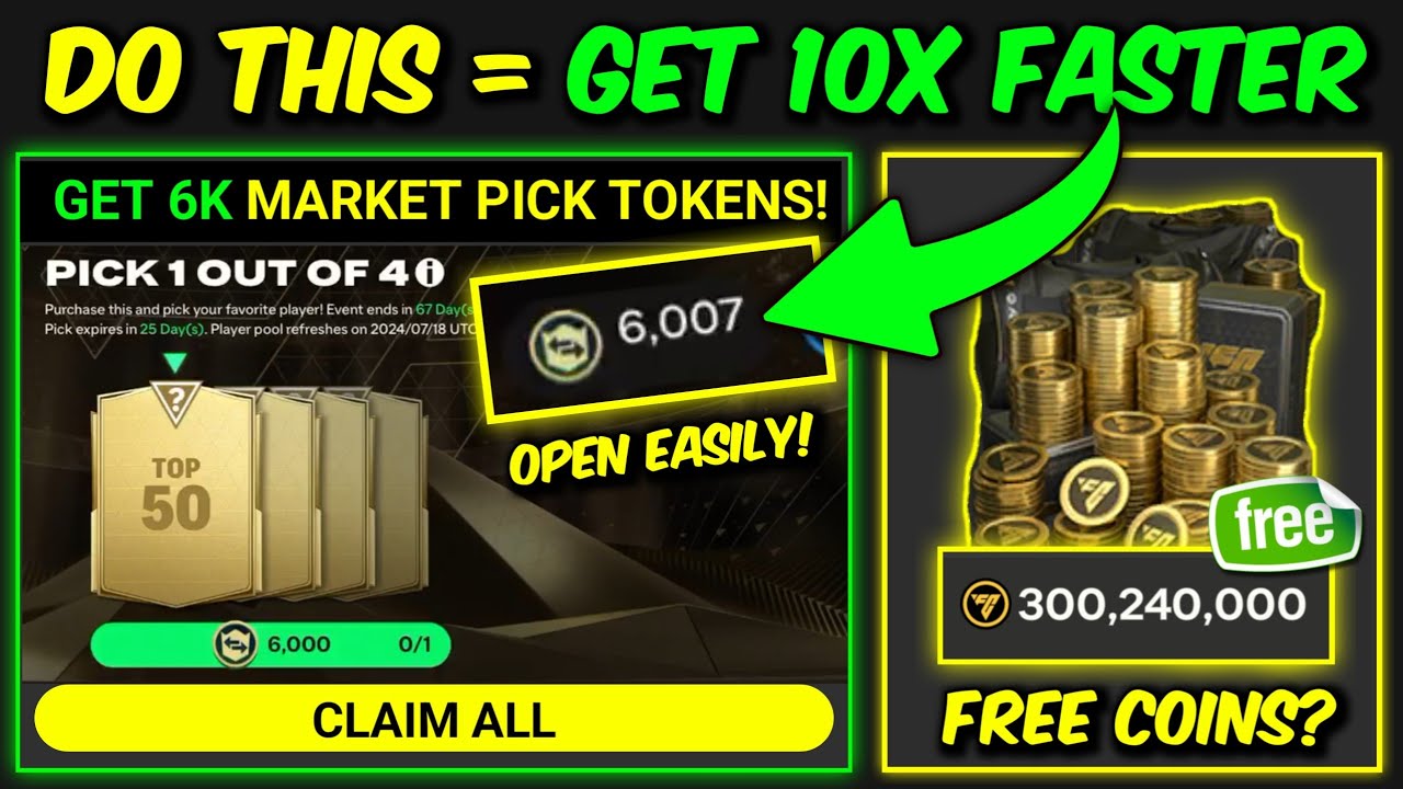 3 Fastest Trick To Get 6k Market Pick Tokens Earn 500m Coins Mr Believer Youtube