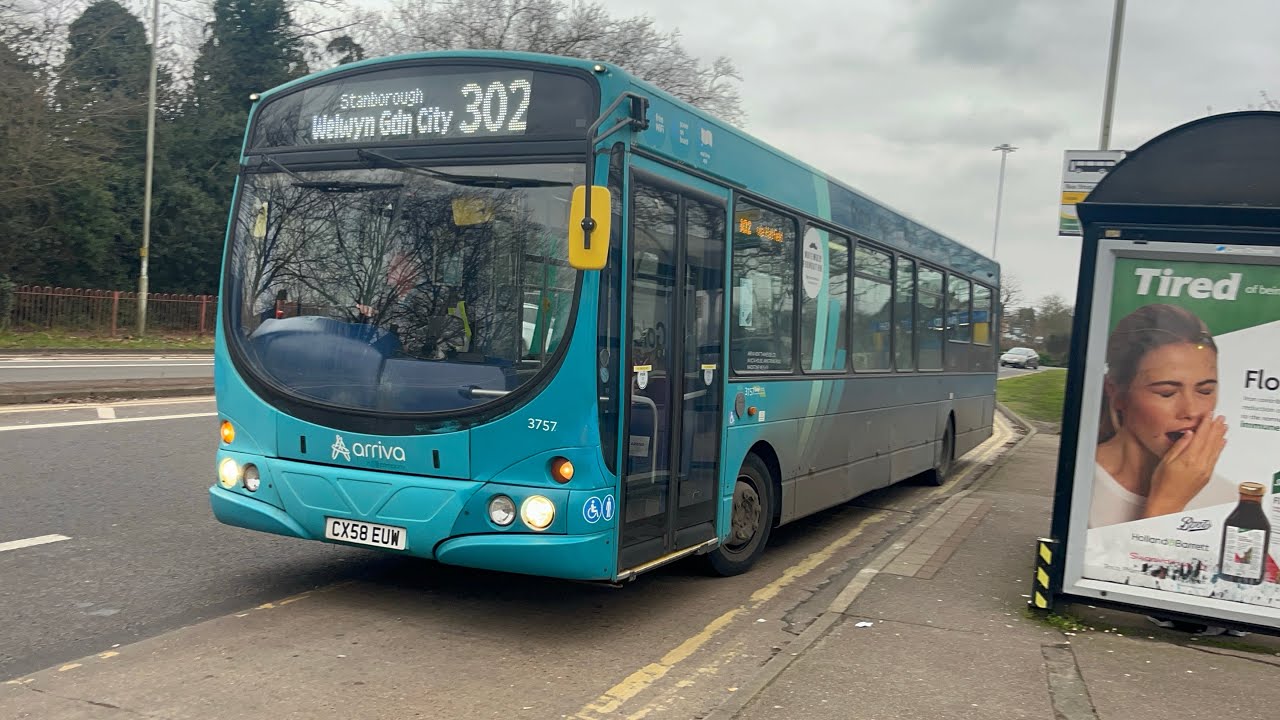 A ride on Arriva 3757 (CX58 EUW) - YouTube