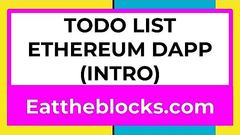 ToDo List Ethereum Dapp Tutorial (Solidity/Javascript) - YouTube