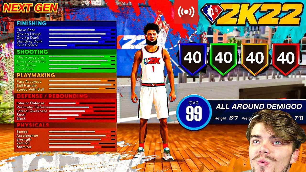 BEST 2K 22 NEXT GEN DEMIGOD BUILD 60+ HOF BADGES!! - YouTube